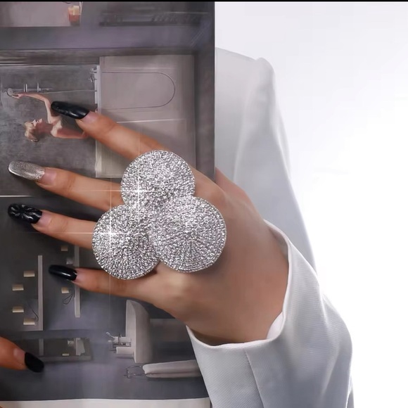 Jewelry | Stonefans Crystal Round Exaggerated Ring | Poshmark